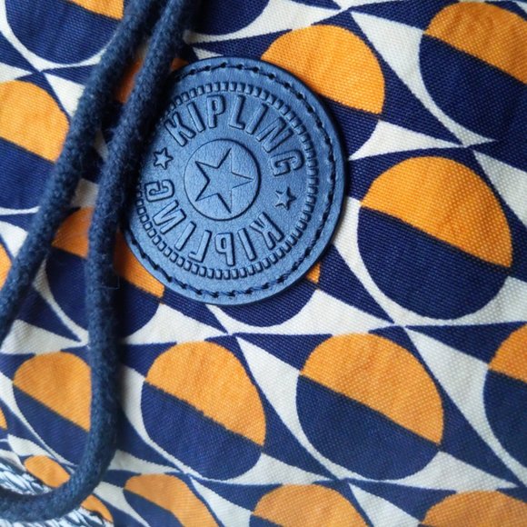 Kipling | Bags | Kipling Bag Orange And Blue Nylon Bucket Crossbody ...